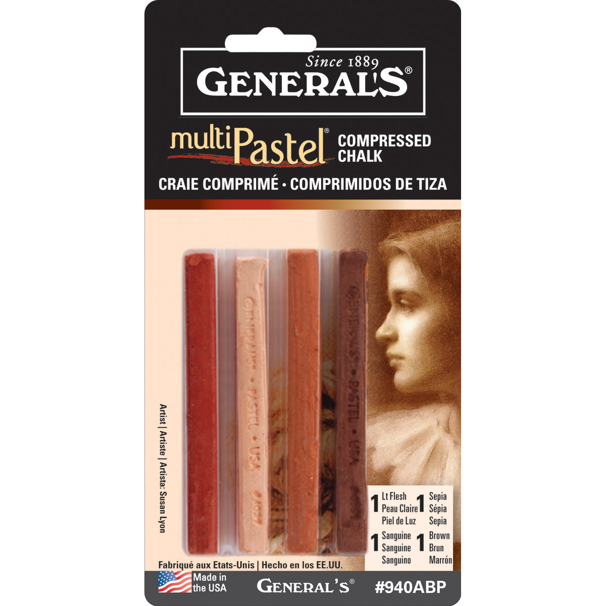 Compressed Crayon Earth Tone 4 stick – BindersArt